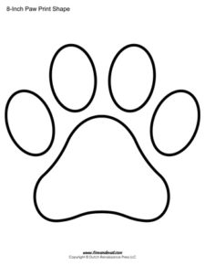 Paw Print Shapes - 8 Inch - Tim's Printables