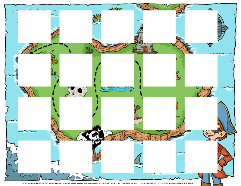 Pirate-Treasure-Map-Puzzle - Tim's Printables