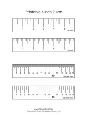 Printable 6-Inch Ruler - Tim's Printables