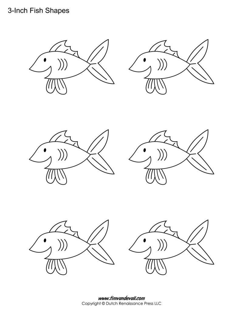 Fish Shape Templates - Tim's Printables