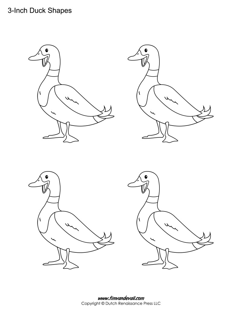 Printable duck template – Tim's Printables