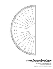 Printable Protractor - Tim's Printables