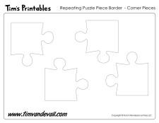 Printable Puzzle Piece Corners - Tim's Printables