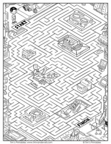 Science-Lab-Maze-bw-350 – Tim's Printables