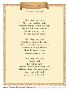 Silent Night Lyrics Printable | Christmas Printables