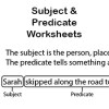 Subject and Predicate Worksheets – First Grade Language Arts Worksheets ...