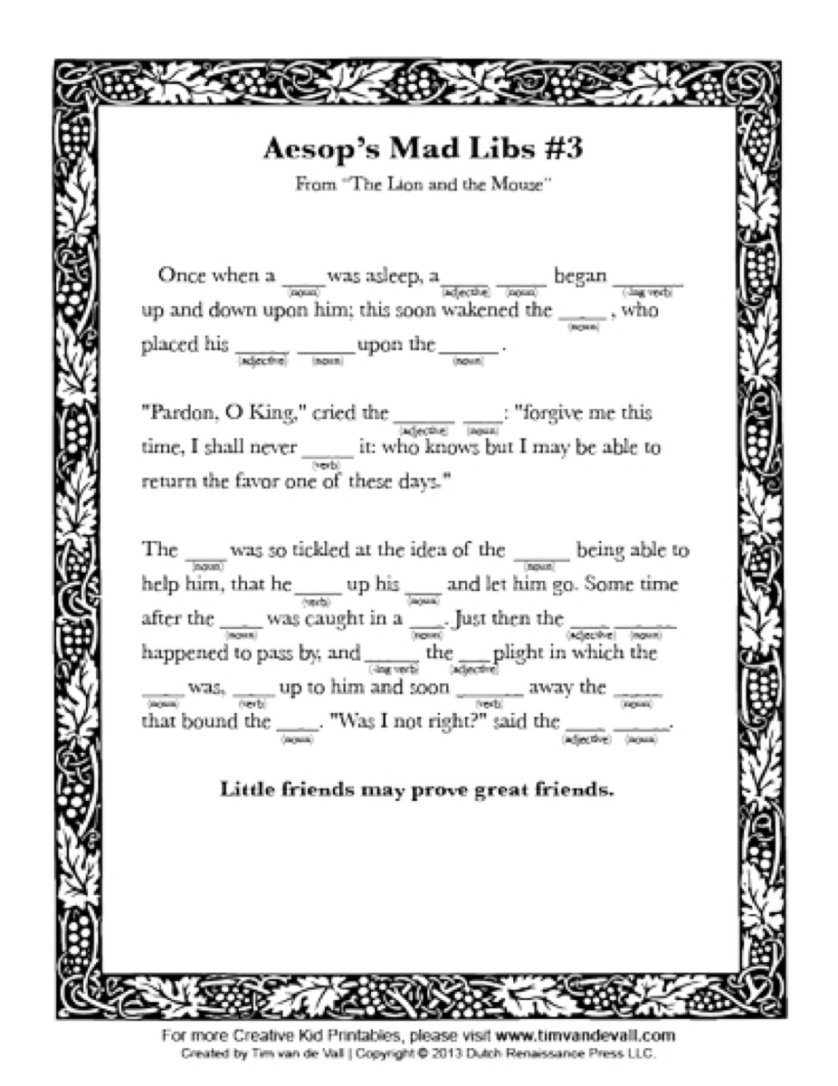 Mab Libs - Tim's Printables