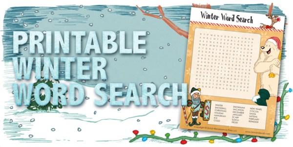 Printable Winter Word Search for Kids - Tim's Printables