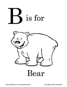 Alphabet Book - Black and White - Tim's Printables