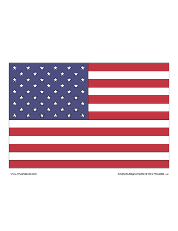 American Flag Templates - Tim's Printables