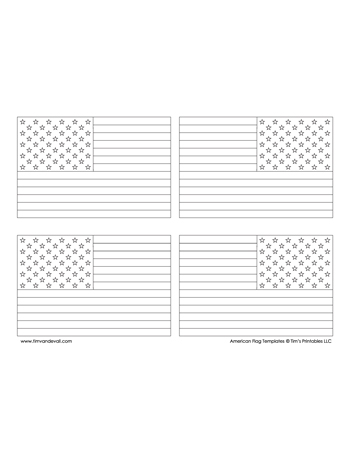 American Flag Templates - Tim's Printables