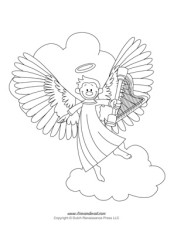Angel Coloring Page - Tim's Printables