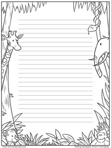 Animal Writing Paper - Tim's Printables