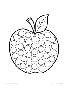 Apple Dot Marker Worksheet - Tim's Printables