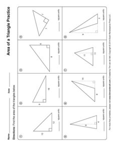 Area of a Triangle #1 - Tim's Printables