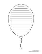 Balloon Writing Template - Tim's Printables