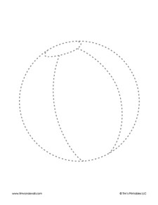 Beach Ball Tracing Sheet - Tim's Printables