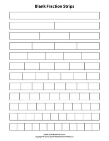 blank-fraction-bars - Tim's Printables