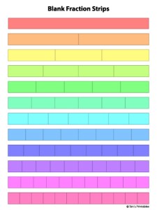 Fraction Strips - Tim's Printables