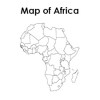 Printable Blank Map of Africa – Tim's Printables