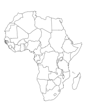 Printable Map of Africa for Students and Kids | Africa Map Template