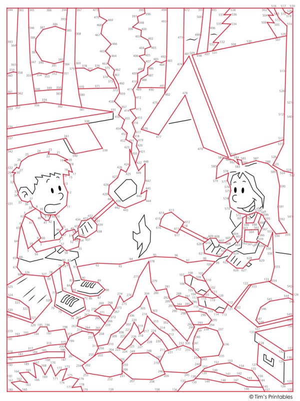 Extreme Connect the Dots – The Camping Trip – Tim's Printables
