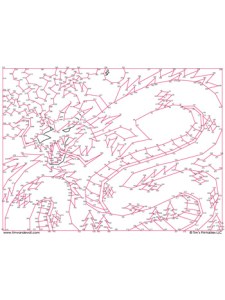 Chinese Dragon Dot-to-Dot - Tim's Printables