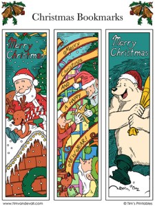 Christmas Bookmarks - Tim's Printables