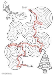 Christmas Maze - Tim's Printables