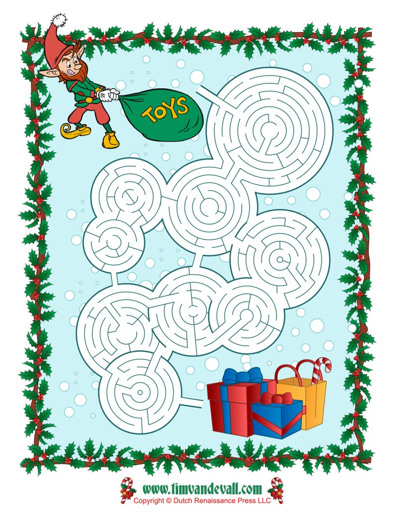 Christmas Maze - Tim's Printables