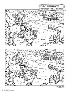 Christmas Spot the Difference #2 - Tim's Printables