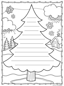 Christmas / Winter Writing Paper Templates PDF - Tim's Printables