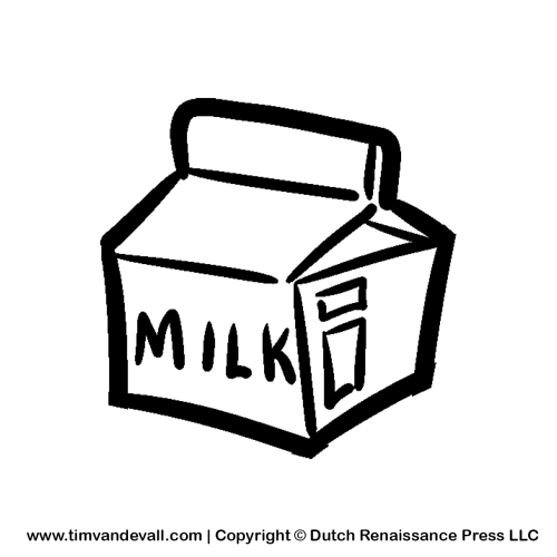 milk-bw-clipart – Tim's Printables
