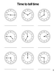 Clock worksheet 2 Tim s Printables