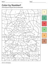 Color By Number The Christmas Tree Tim s Printables