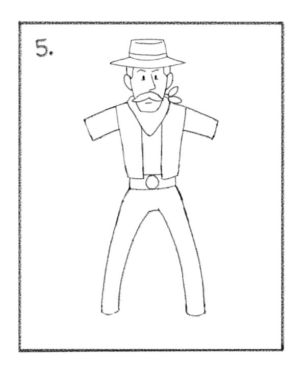 Cowboy Drawing Tutorial | Draw a Cowboy | Drawing Tutorials for Kids