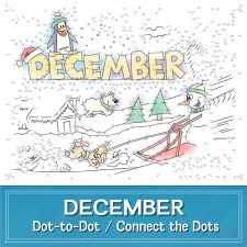 December Extreme Difficulty Dot-to-Dot - 800 Dots - Tim's Printables