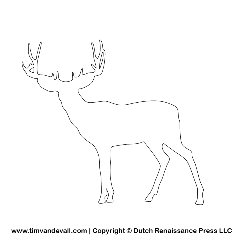deer-outline - Tim's Printables