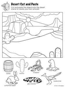 Desert Cut and Paste Activity - Tim's Printables