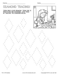 diamond-tracing-worksheet-350 - Tim's Printables