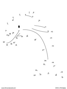 Dolphin Dot-to-Dot - Easy - Tim's Printables