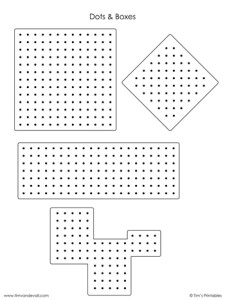 Dots and Boxes - Tim's Printables