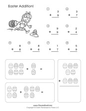 Easter Math Worksheets - Addition Worksheet - Tim's Printables