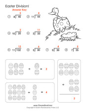 Easter Math Worksheets - Division Worksheet Answer Key - Tim's Printables
