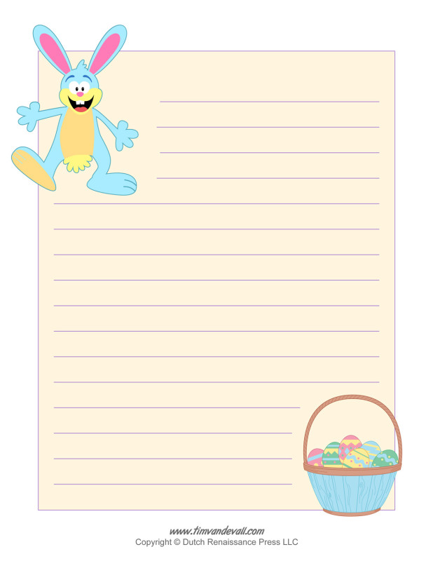 Easter Writing Paper - Tim's Printables