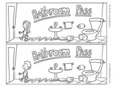 Printable Bathroom Passes | Free Bathroom Pass Templates
