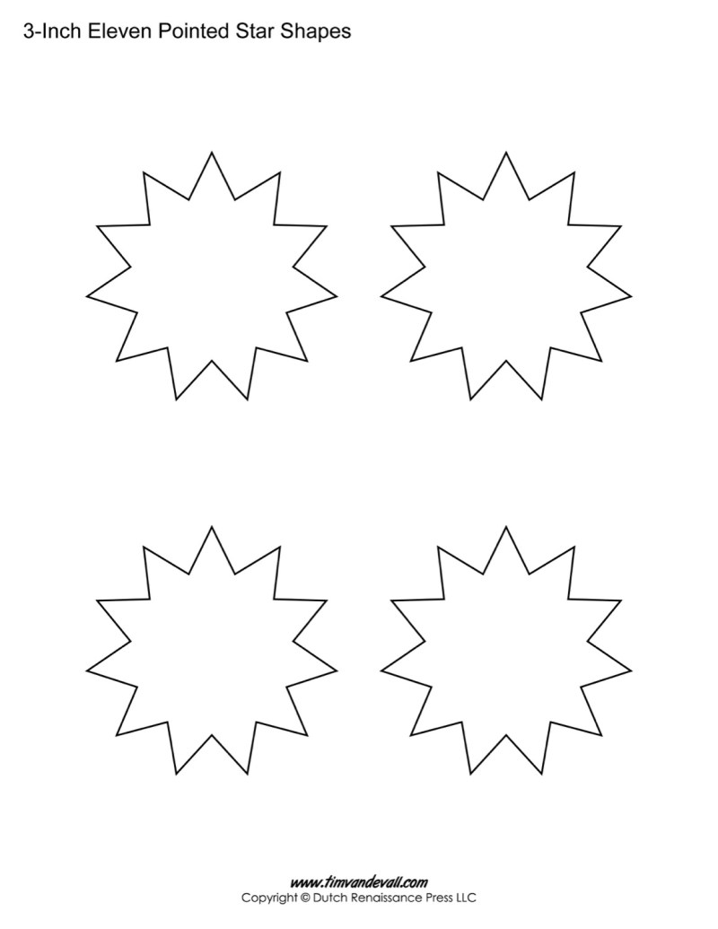Eleven Pointed Star - Tim's Printables