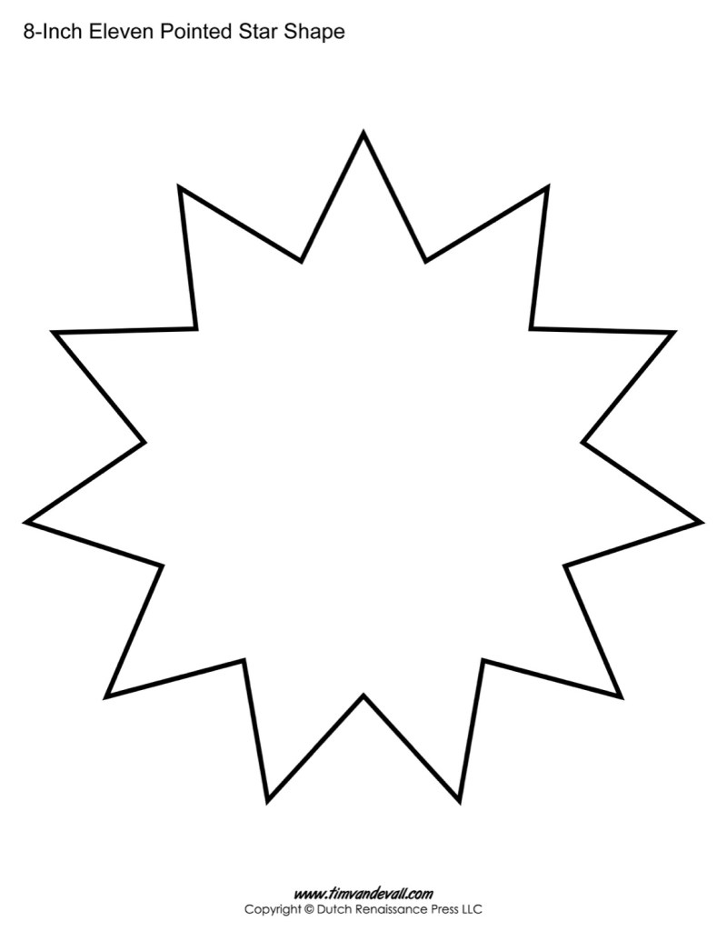 Eleven Pointed Star - Tim's Printables