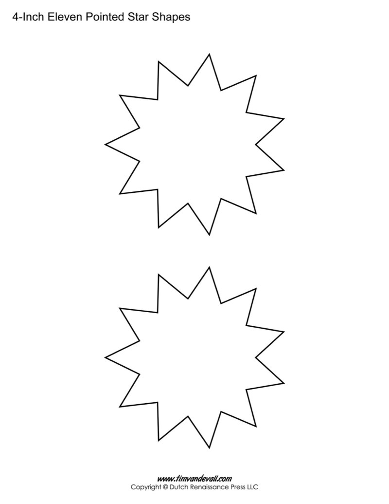 Eleven Pointed Stars – Tim's Printables
