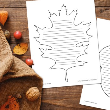 Printable Fall Writing Paper Template with Lines - Write an Autumn ...